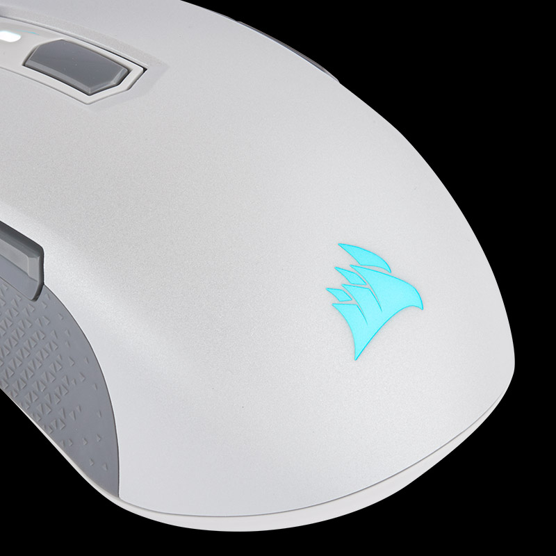 M55 RGB PRO Ambidextrous Multi-Grip Gaming Mouse — White (AP)