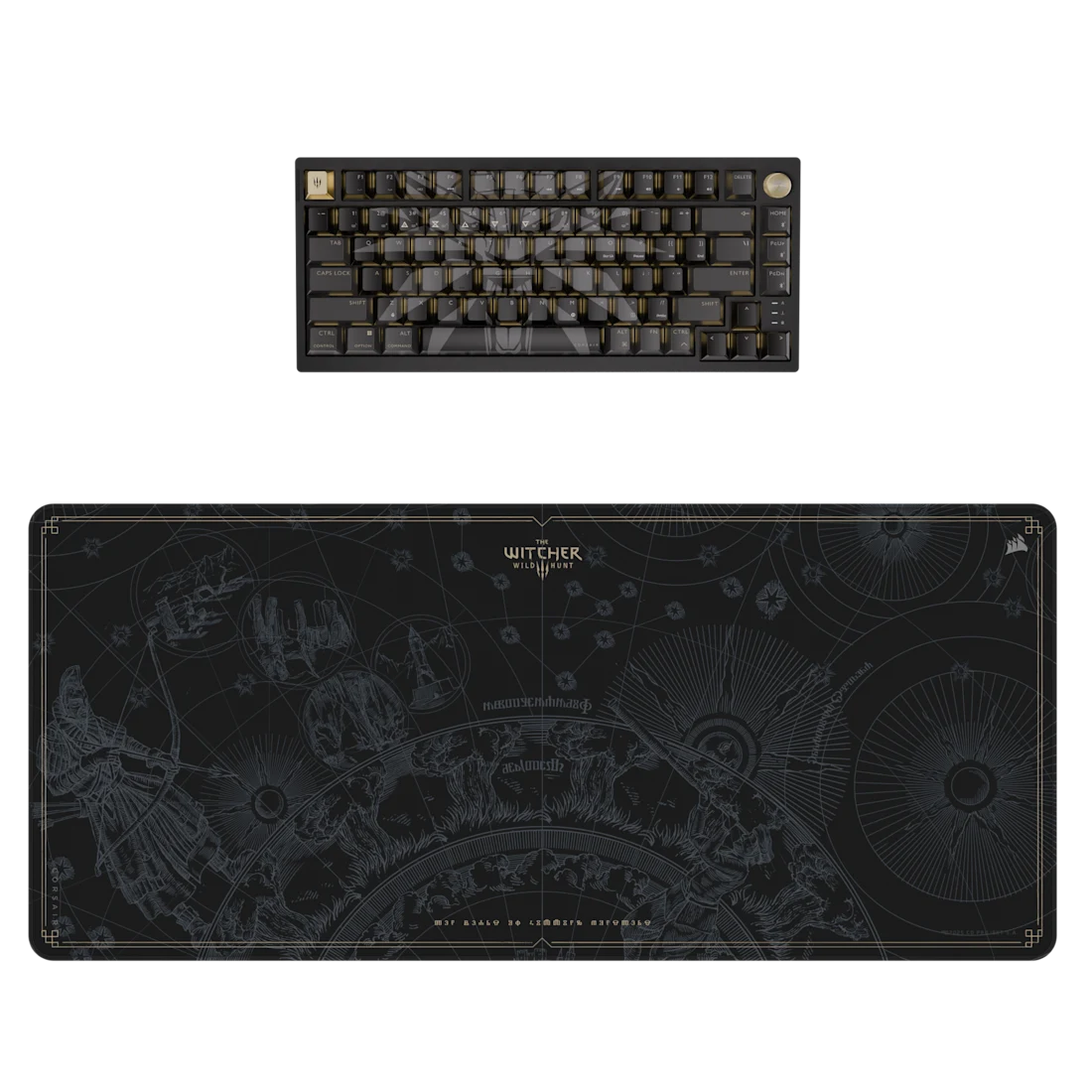 K65 Plus Keyboard and MM400 Mouse Pad CORSAIR x Witcher 3: Wild Hunt ...