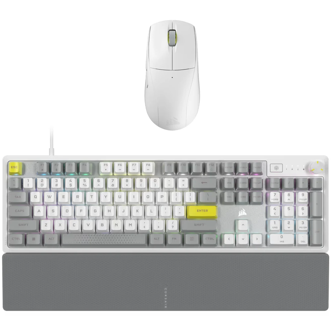 Corsair White Gaming Bundle - M75 Air Wireless Mouse and K70 Core Keyboard