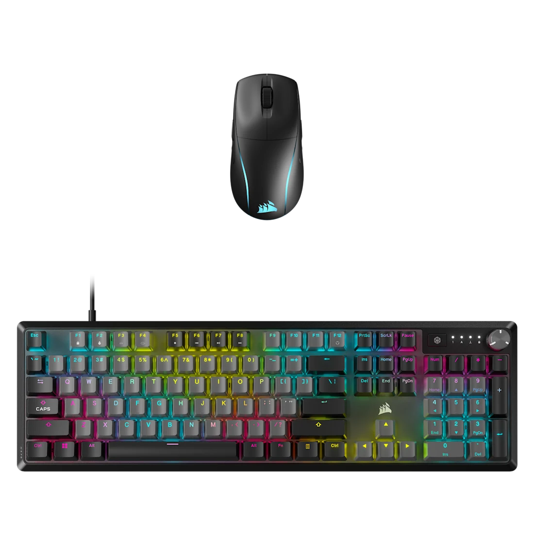 K70 Core Keyboard and M75 Wireless Mouse - 2 Pc RGB Gaming Bundle ...