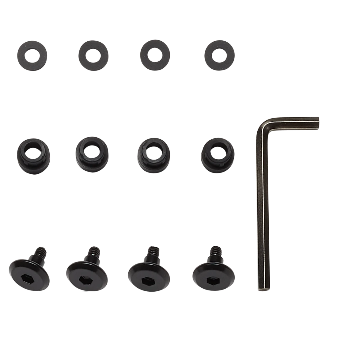 Carbide 275R Tempered Glass/Acrylic Panel Hex Screws, Black