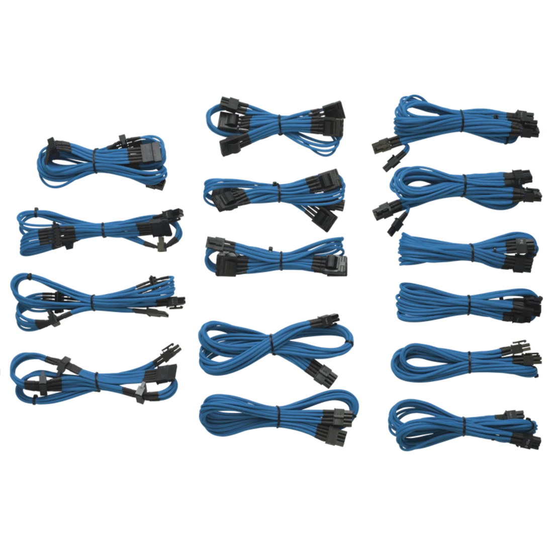 Professional Individually sleeved DC Cable Kit, Type 3 (Generation 2), BLUE