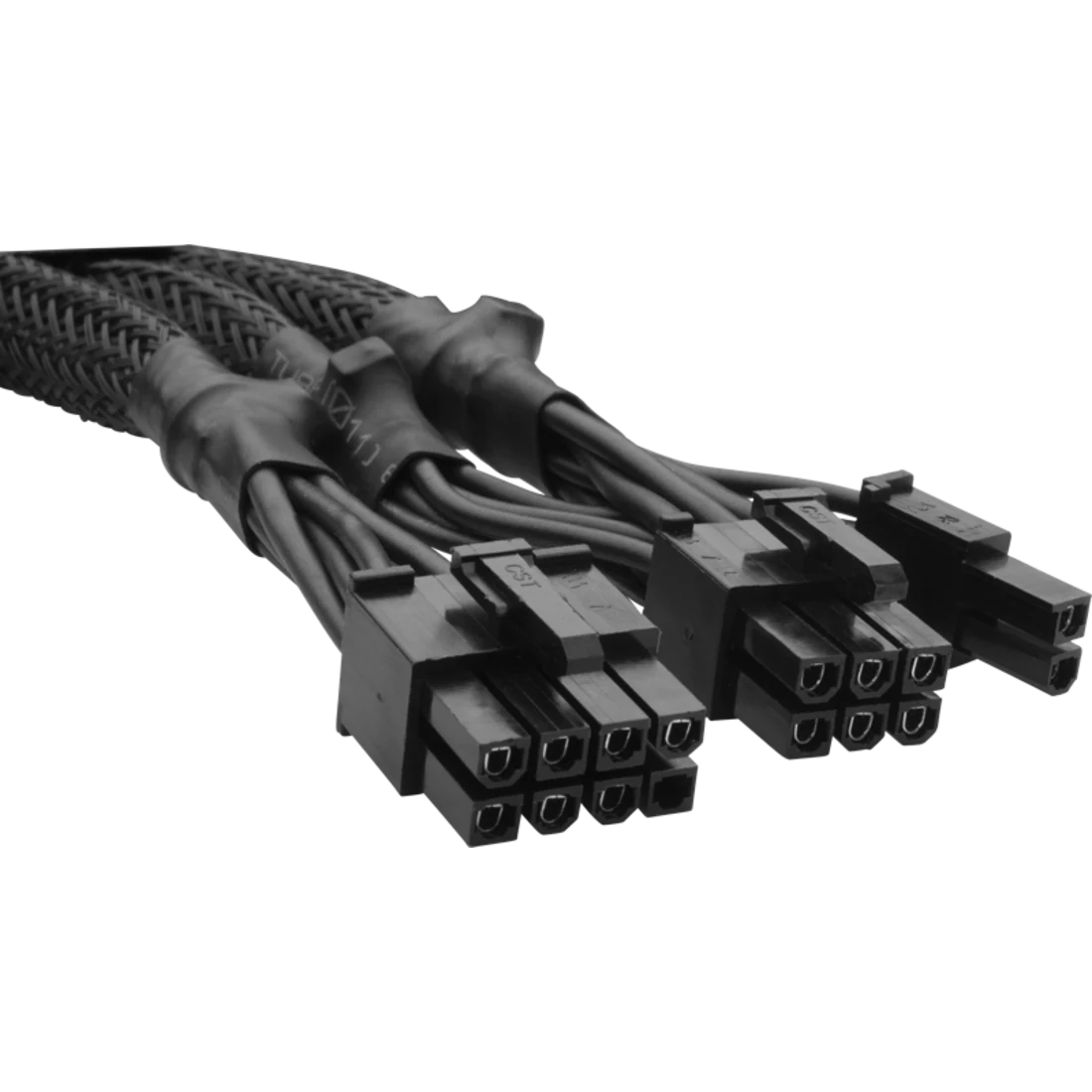 Type 3 Sleeved Black PCIe Pig Tail Cable