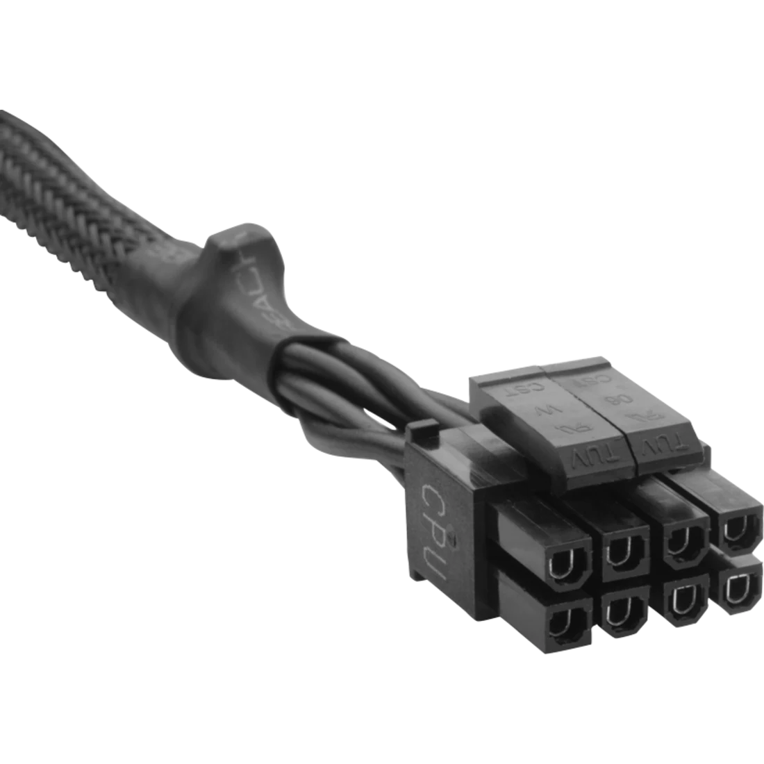 Type 3 Sleeved Black EPS/12V CPU Cable