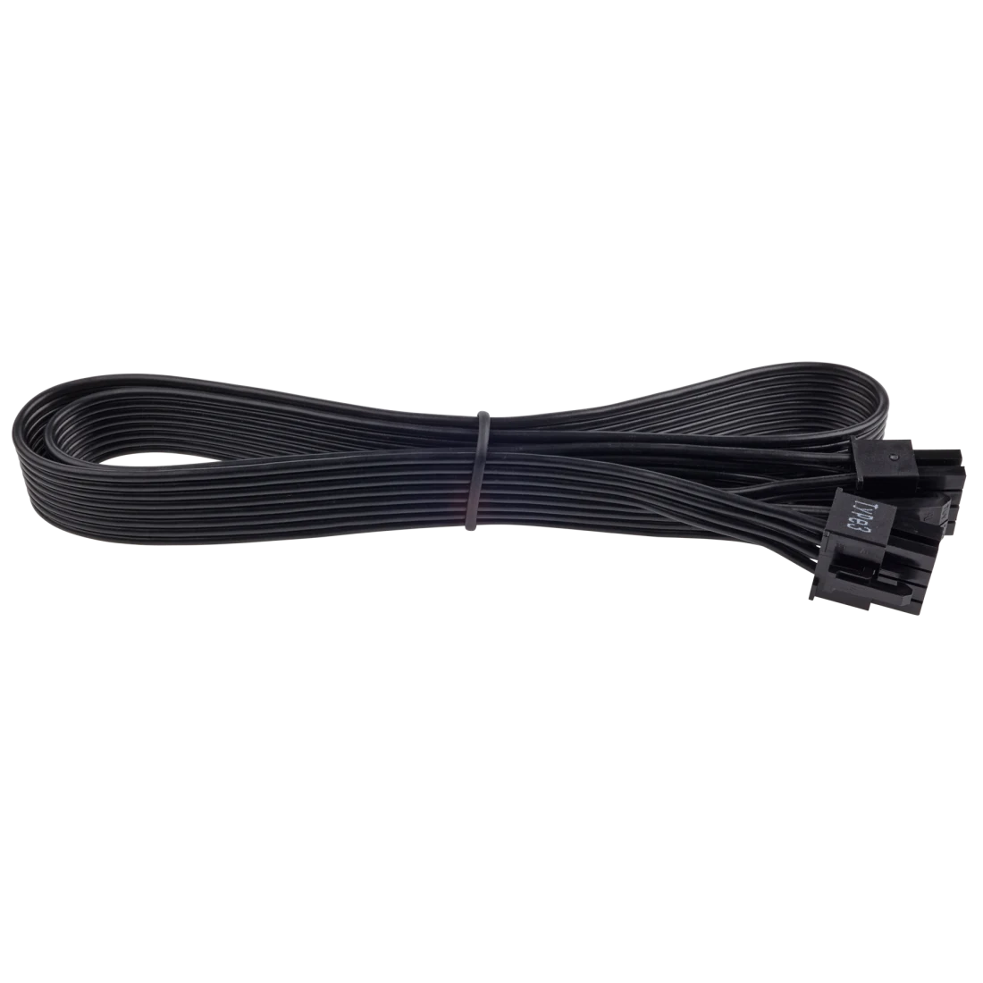 Type 3 Flat Black Ribbon Cable EPS12v/ATX12v 4+4 pin, Compatible with ...