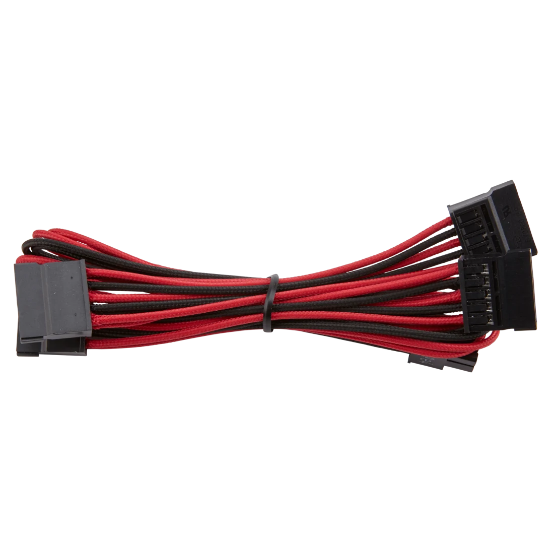 Premium Individually Sleeved SATA Cable, Type 4 (Generation 3) - Red/Black