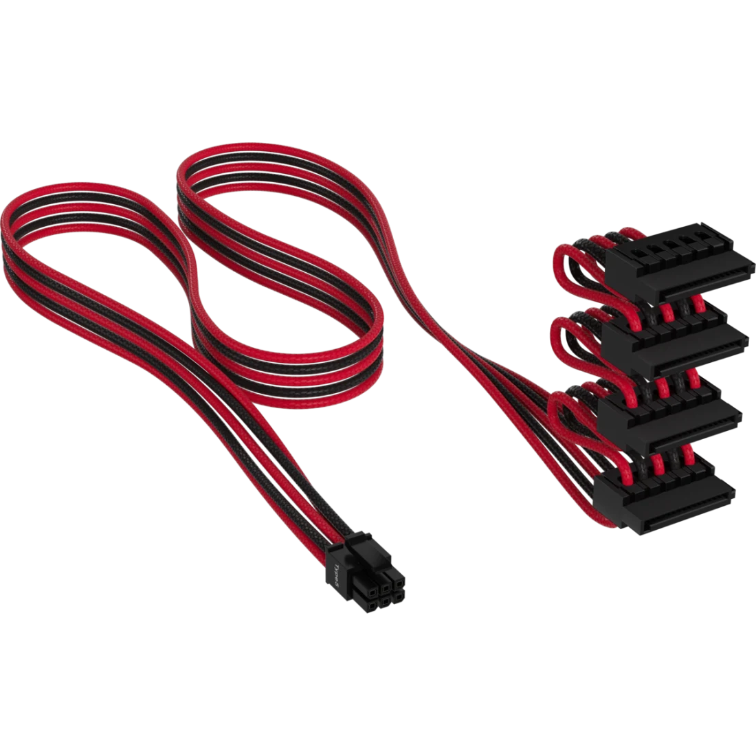 Premium Individually Sleeved Serial ATA (SATA) Cable (4 connectors ...