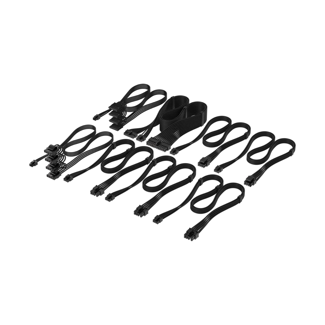 Elite Premium Individually Sleeved Type-5 PSU Cables Pro Kit - Black