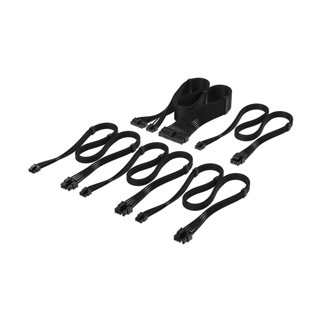 Elite Premium Individually Sleeved Type-5 PSU Cables Starter Kit - Black