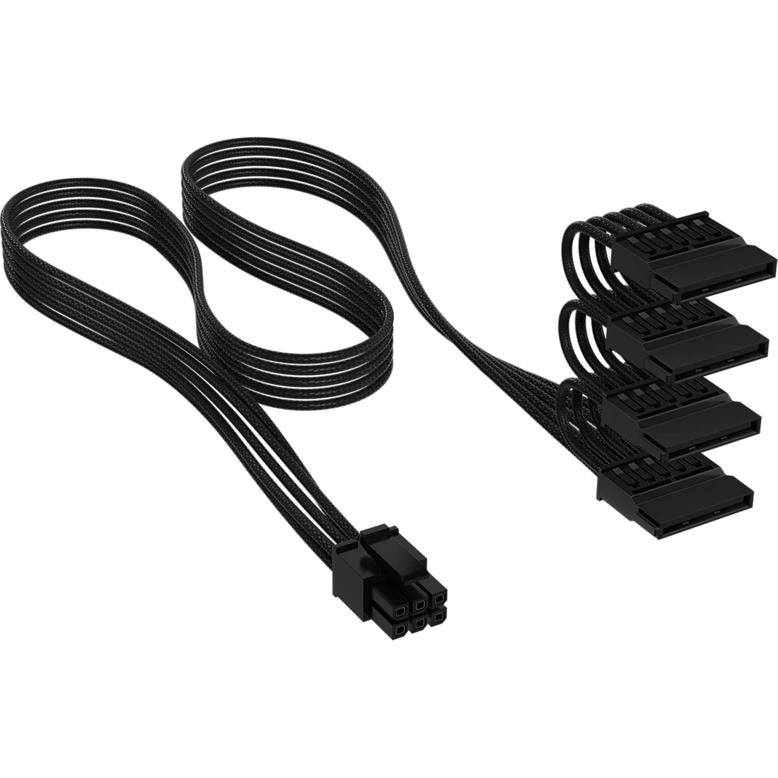 Elite Premium Individually Sleeved SATA Power Cable (4 connectors) Type ...