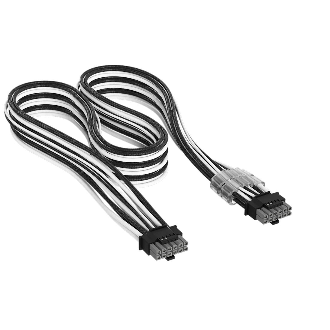 Elite Premium 個別スリーブ PCIe 12V-2x6 - PCIe 12V-2x6 600W ケーブル - ブラック/ホワイト