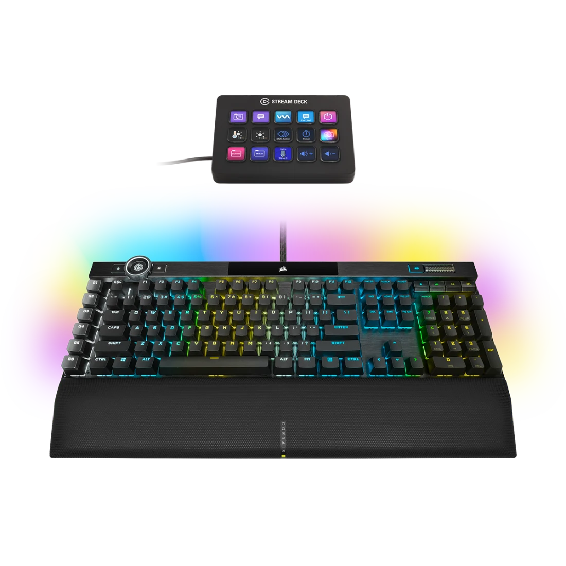 K100 RGB Keyboard + Stream Deck MK.2
