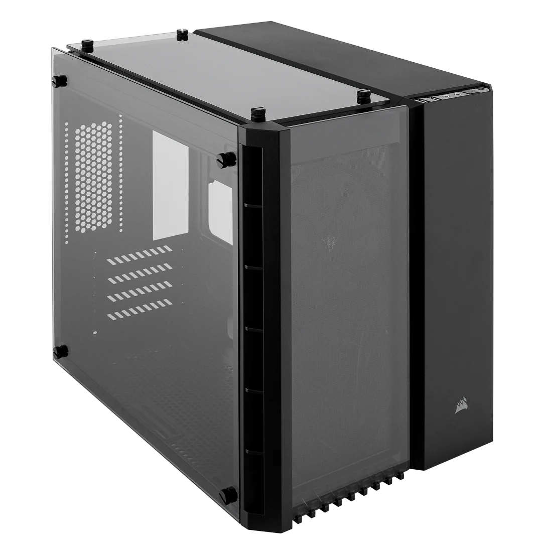 Crystal Series 280X Tempered Glass Micro ATX PC Case — Black (CN)