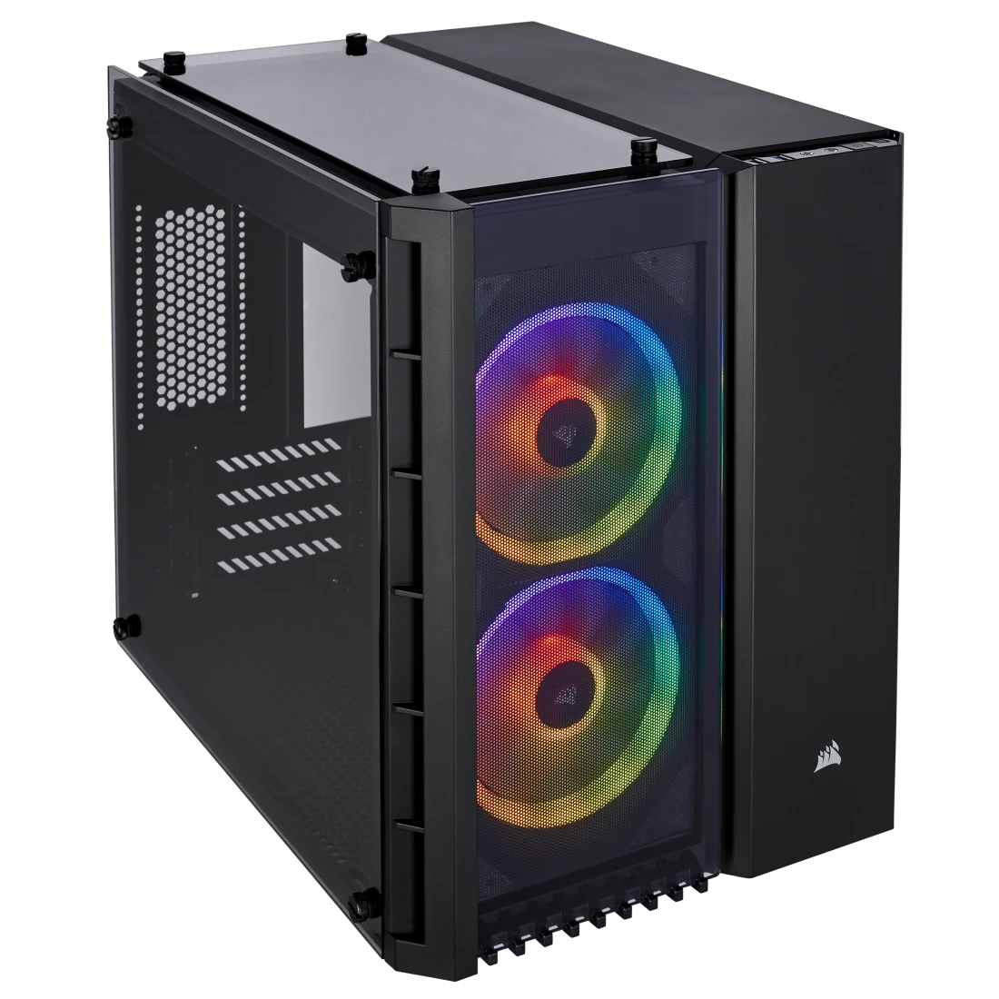 Crystal Series 280X RGB Tempered Glass Micro ATX Case — Black (CN)