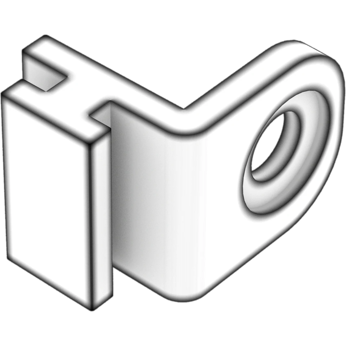 9000D Replacement Fan Rail Mounts Edge, White