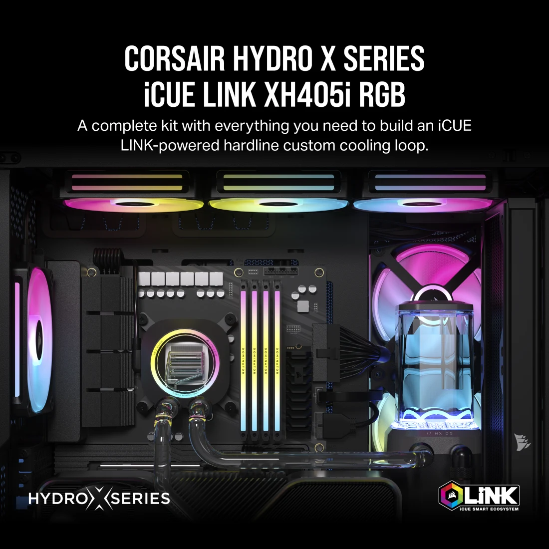 Buy CORSAIR Hydro X Series iCUE Link XH405i Custom Cooling Kit - Computech Store