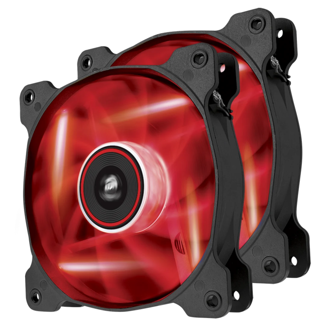 Air Series™ AF120 LED Red Quiet Edition High Airflow 120mm Fan - Twin Pack