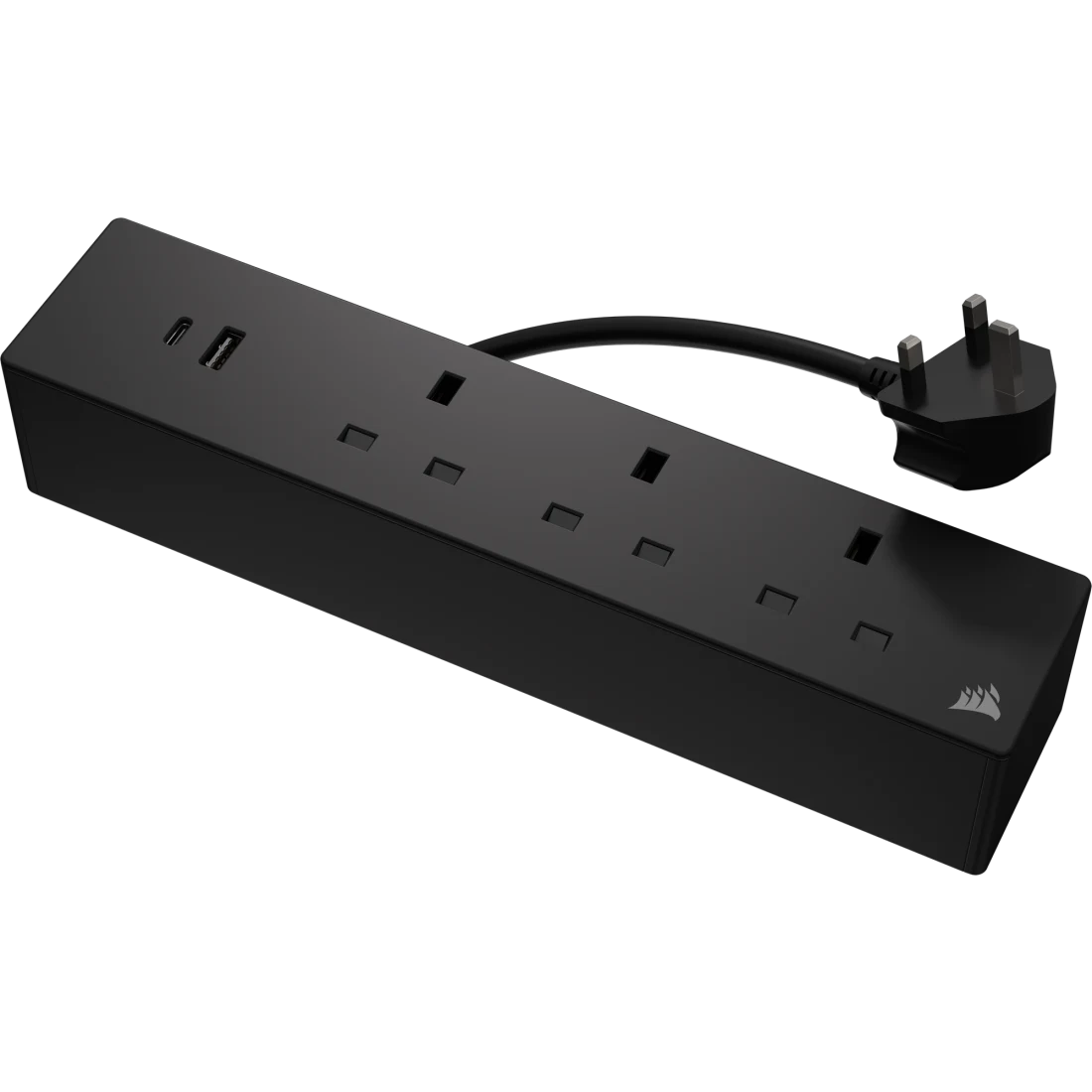 Platform Series On-Desk 3-Port Power Strip & Mounting Hardware