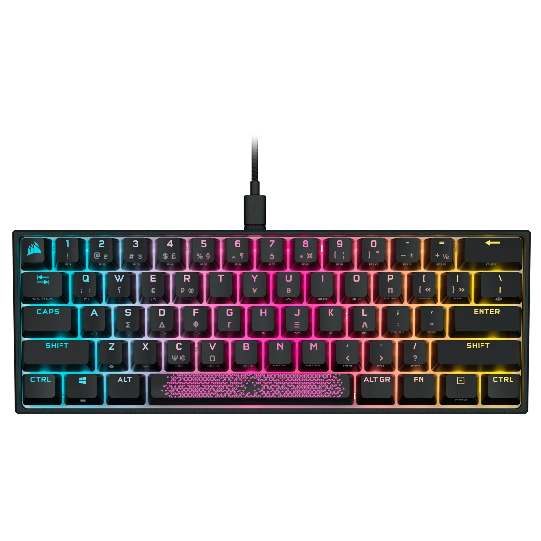 K65 RGB MINI 60% Mechanical Gaming Keyboard — CHERRY MX Red — Black (GR)