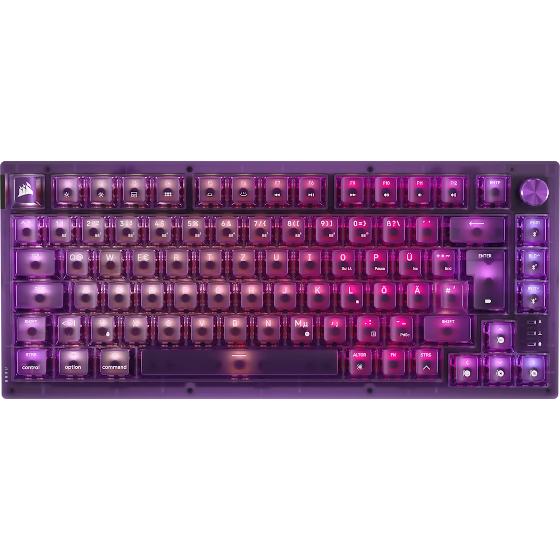 K65 PLUS Wireless Mechanische Gaming-Tastatur – Atomic Purple (DE)