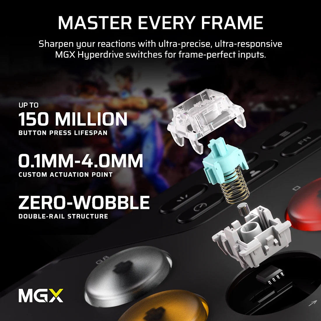 NOVABLADE PRO WIRELESS Hall Effect Leverless Fighting Game Controller