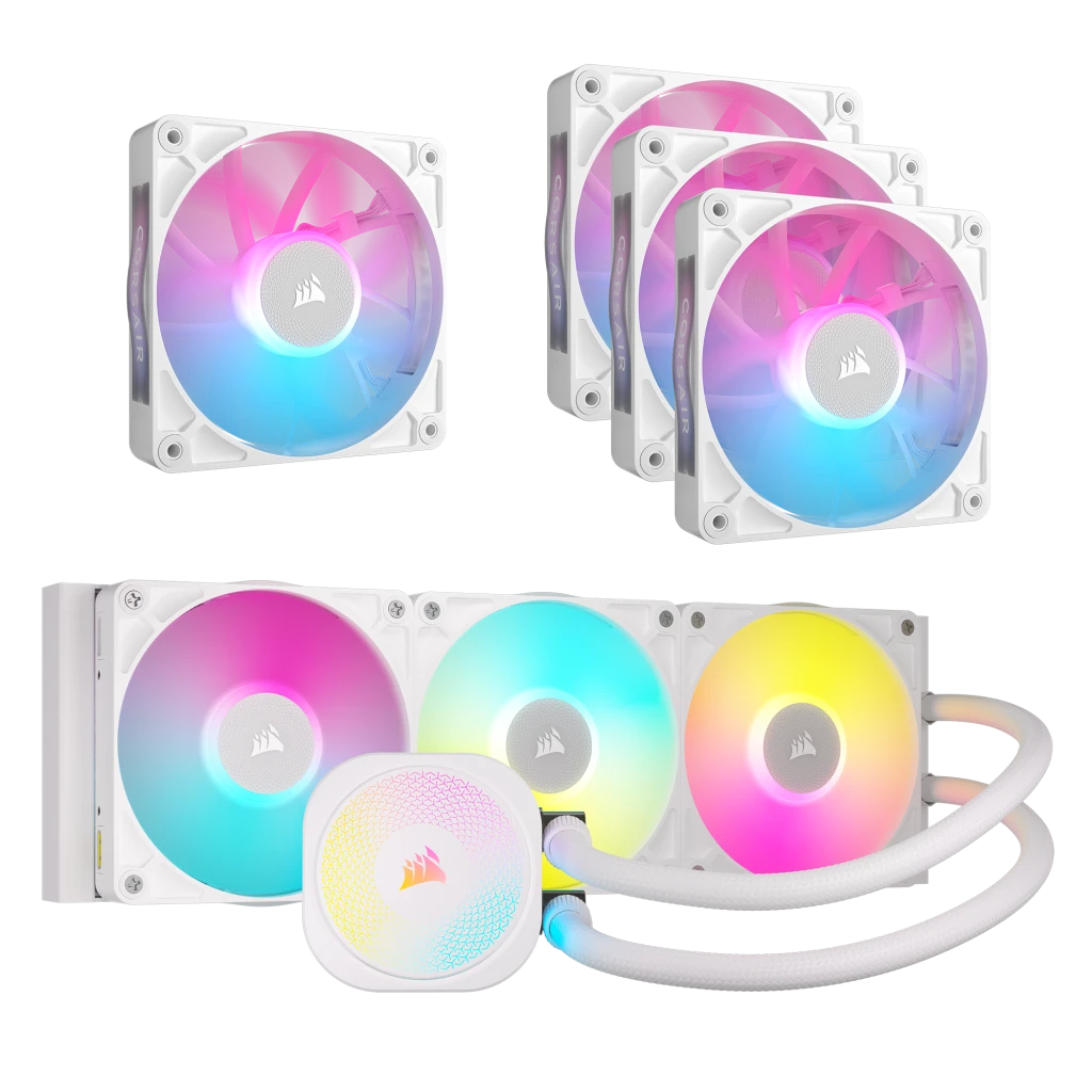 Corsair iCUE LINK Titan 360 RX RGB liquid cooler and iCUE LINK RX120 ...