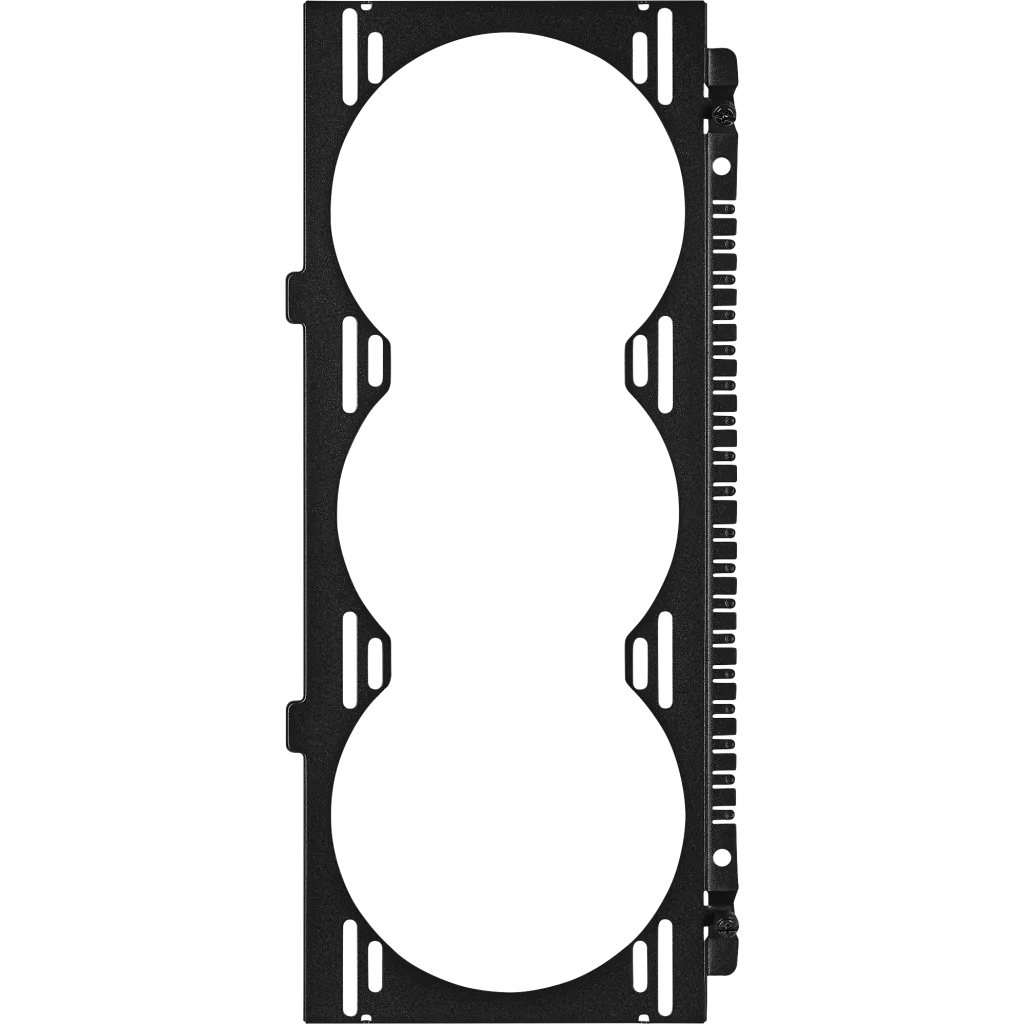 Crystal 680X RGB Front Fan Tray, Black
