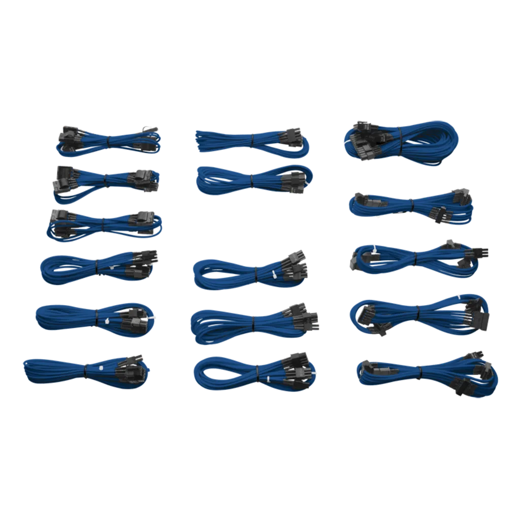 AX1200i Professional Individually Sleeved Modular Cables — Blue