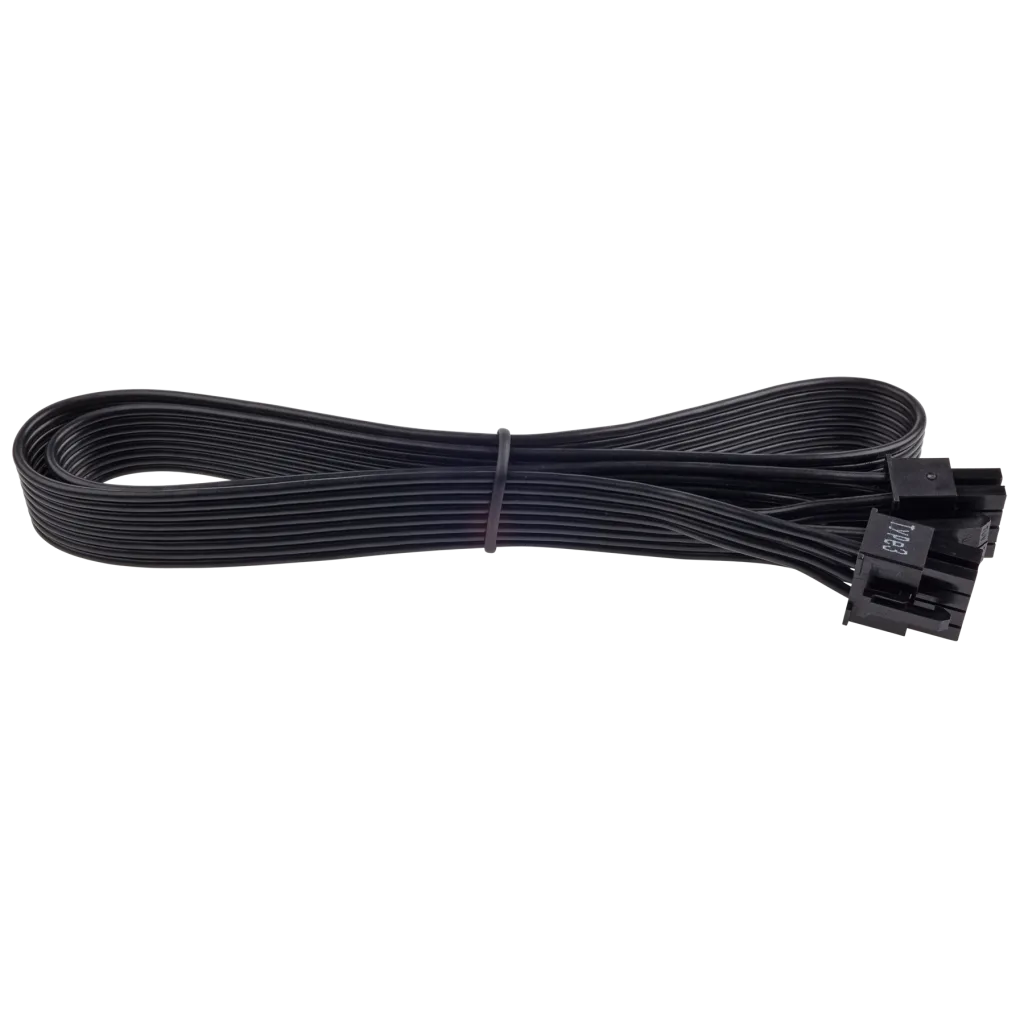 Type 3 Flat Black Ribbon Cable EPS12v/ATX12v 4+4 pin, Compatible with ...