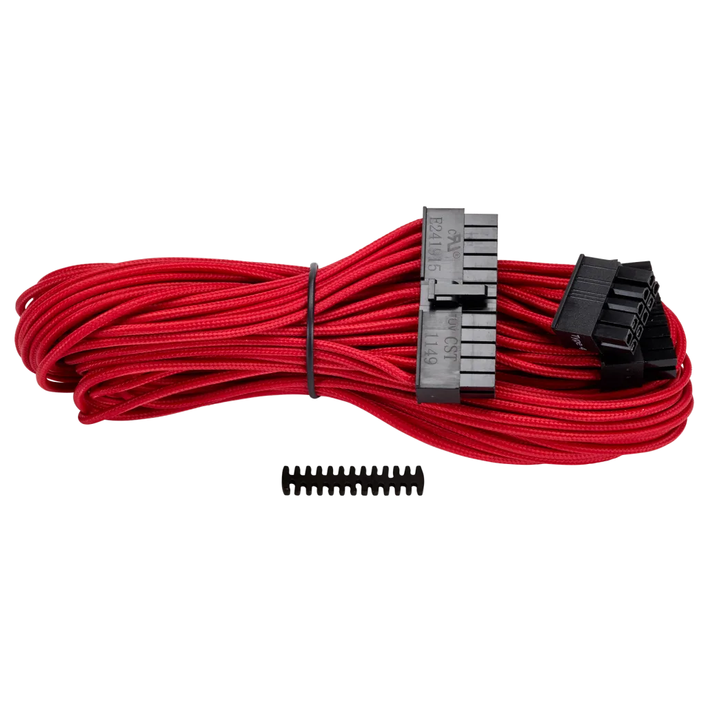 Premium Individually Sleeved ATX 24-Pin Cable, Type 4 (Generation 3) - Red