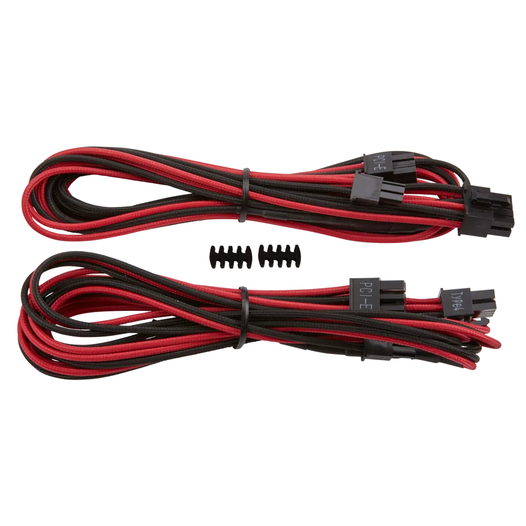 Premium Individually Sleeved PCIe Cables with Single Connector, Type 4 ...