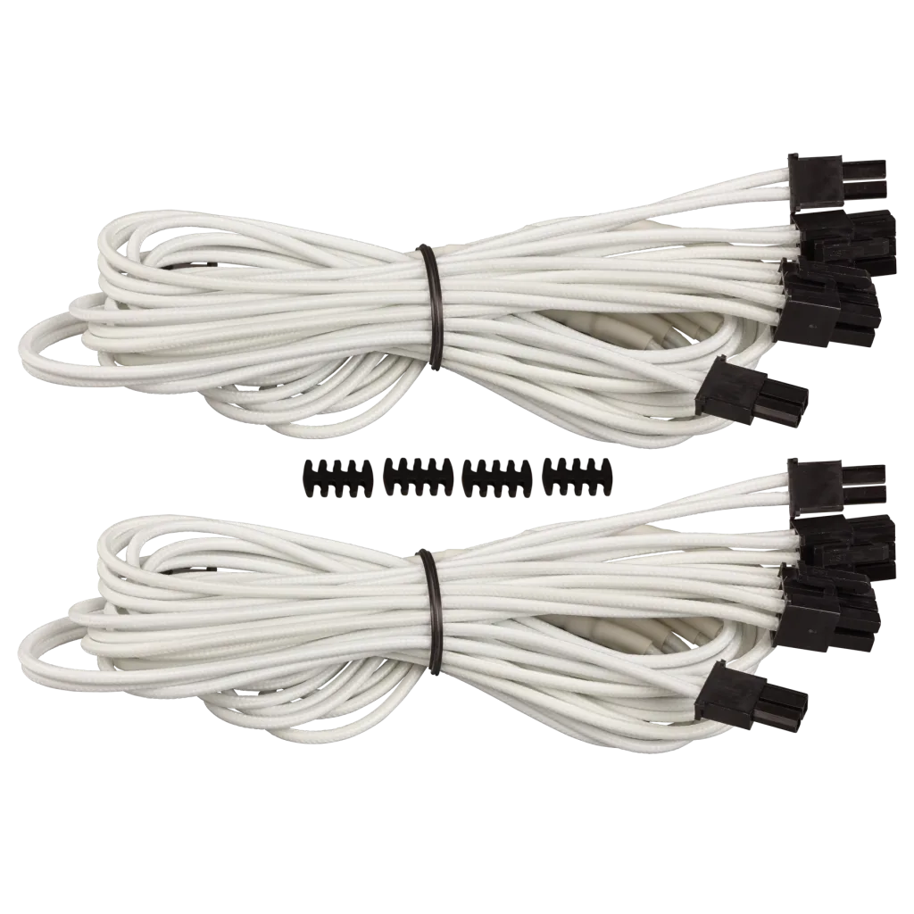 Premium Individually Sleeved PCIe Cables with Dual Connectors, Type 4 ...