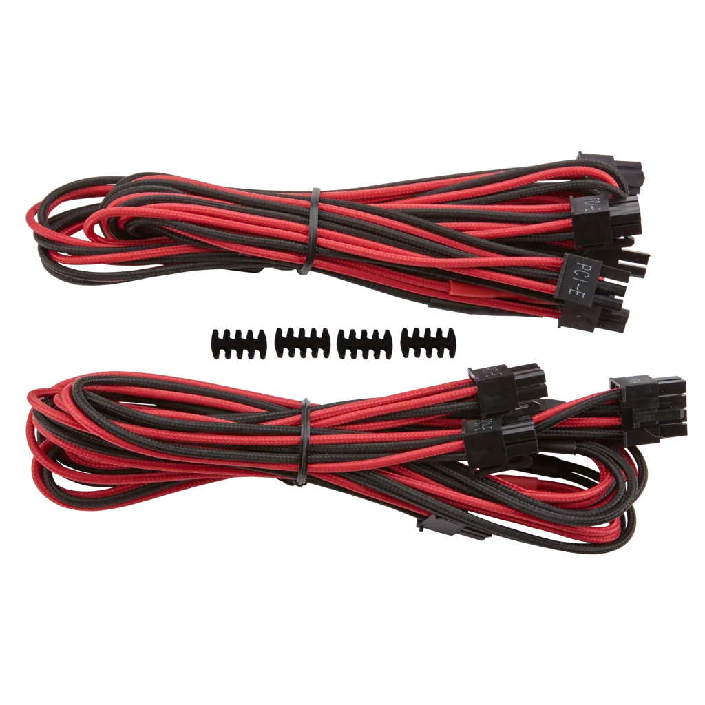Premium Individually Sleeved PCIe Cables with Dual Connectors, Type 4 ...