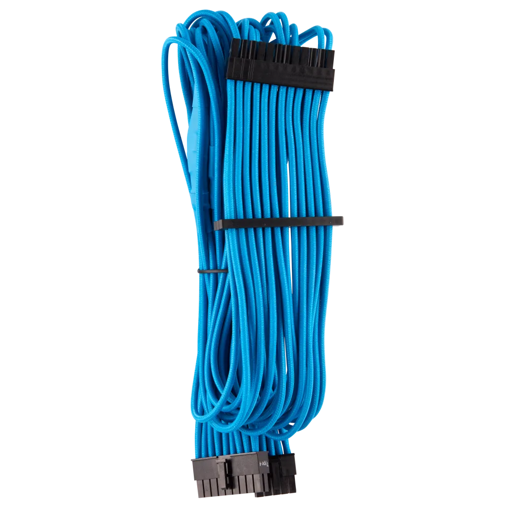 Premium Individually Sleeved ATX 24-Pin Cable Type 4 Gen 4 – Blue