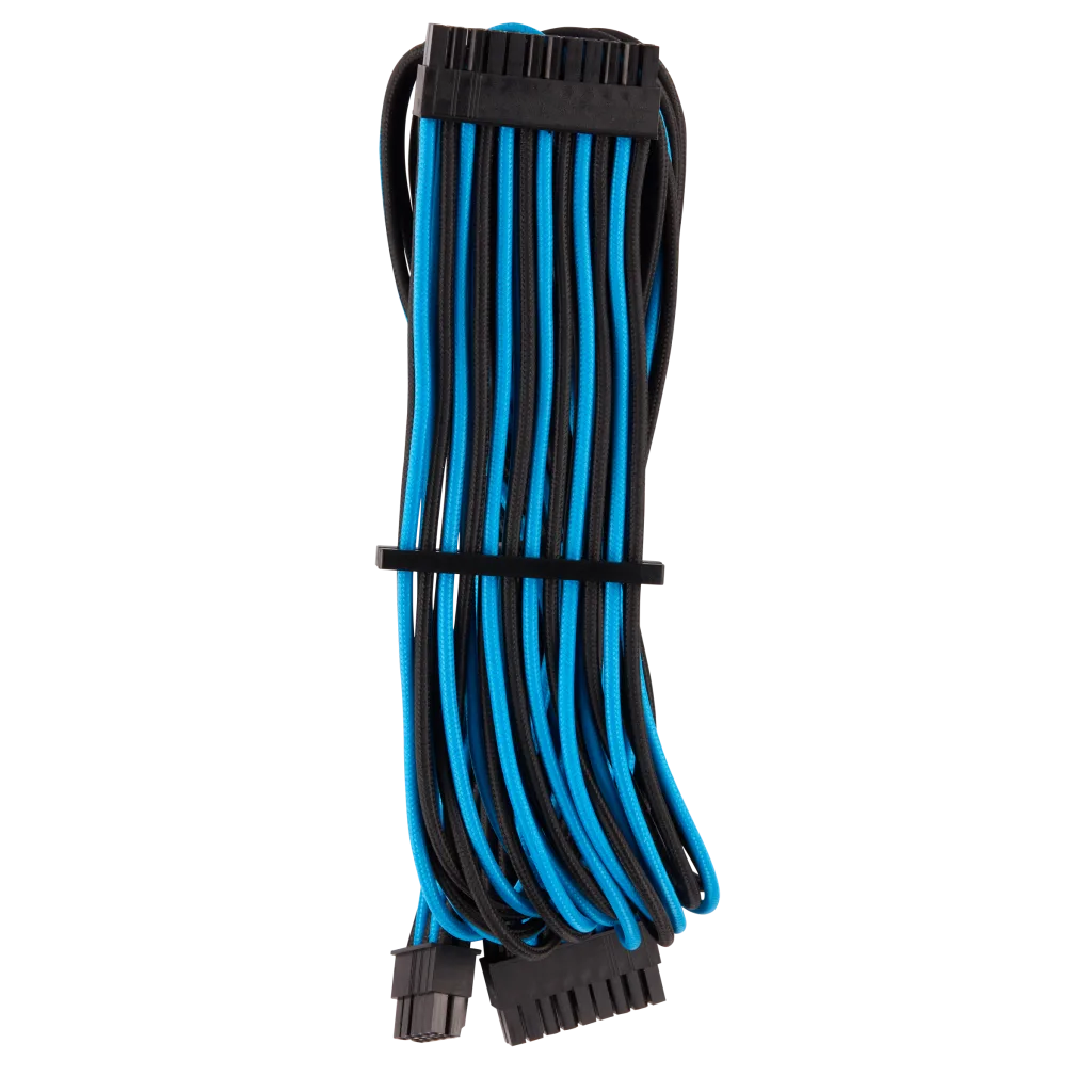 Premium Individually Sleeved ATX 24-Pin Cable Type 4 Gen 4 – Blue/Black