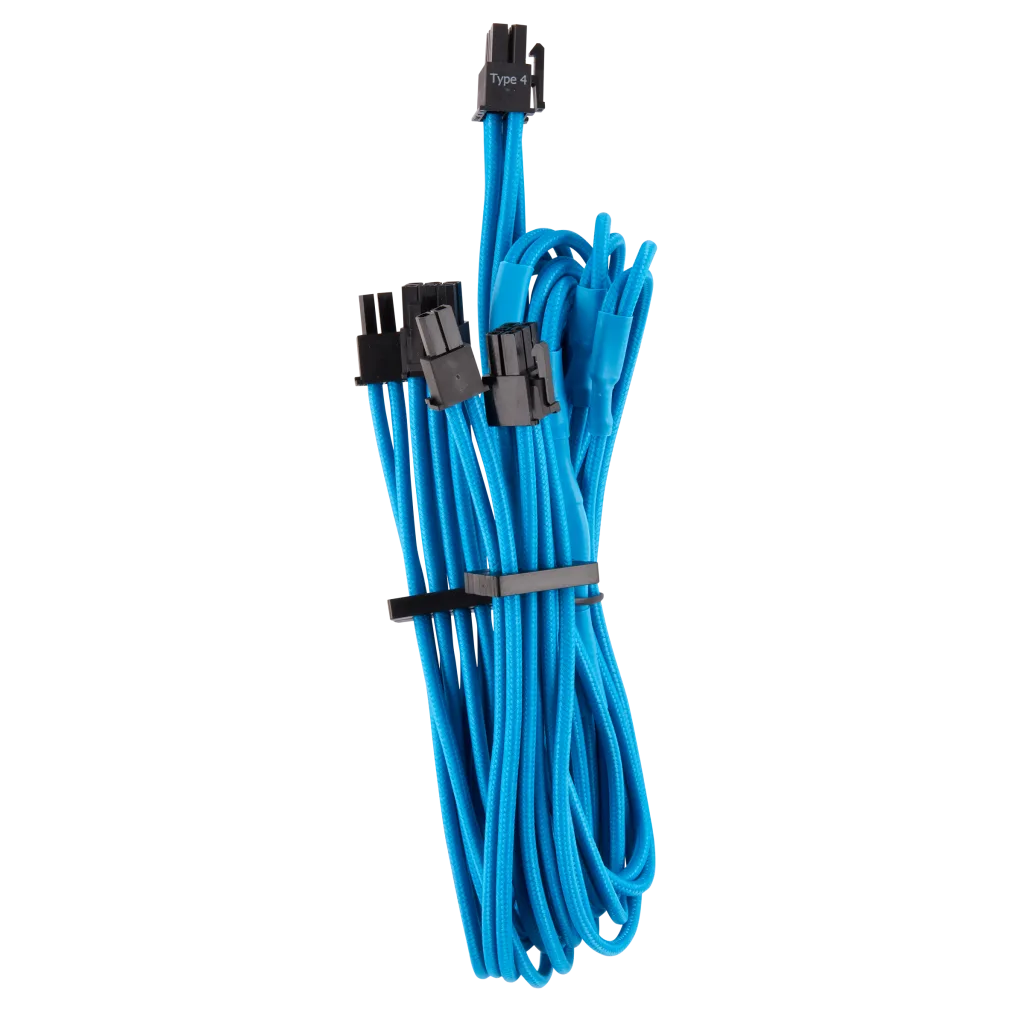 Premium Individually Sleeved PCIe Cables (Dual Connector) Type 4 Gen 4 ...