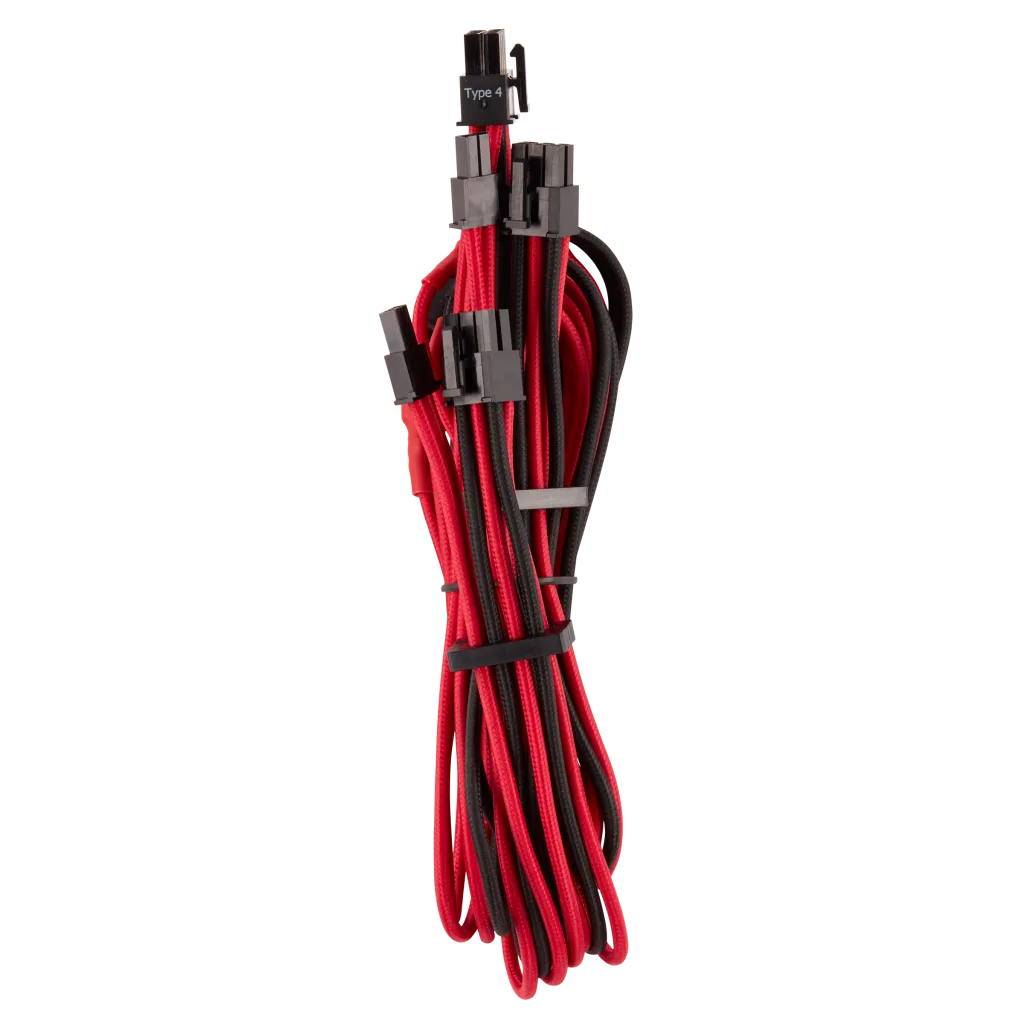 Premium Individually Sleeved PCIe Cables (Dual Connector) Type 4 Gen 4 ...