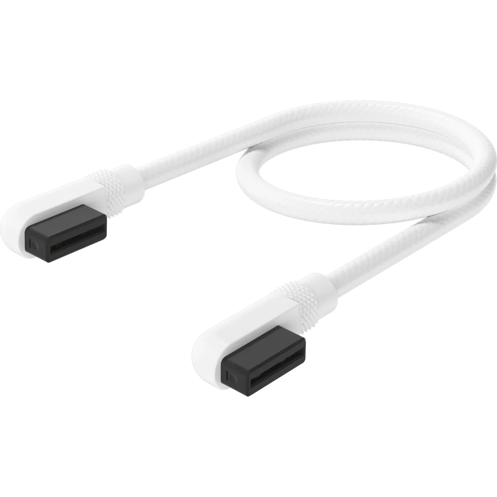 iCUE LINK Cable, 1x 250mm with 90° connectors, White