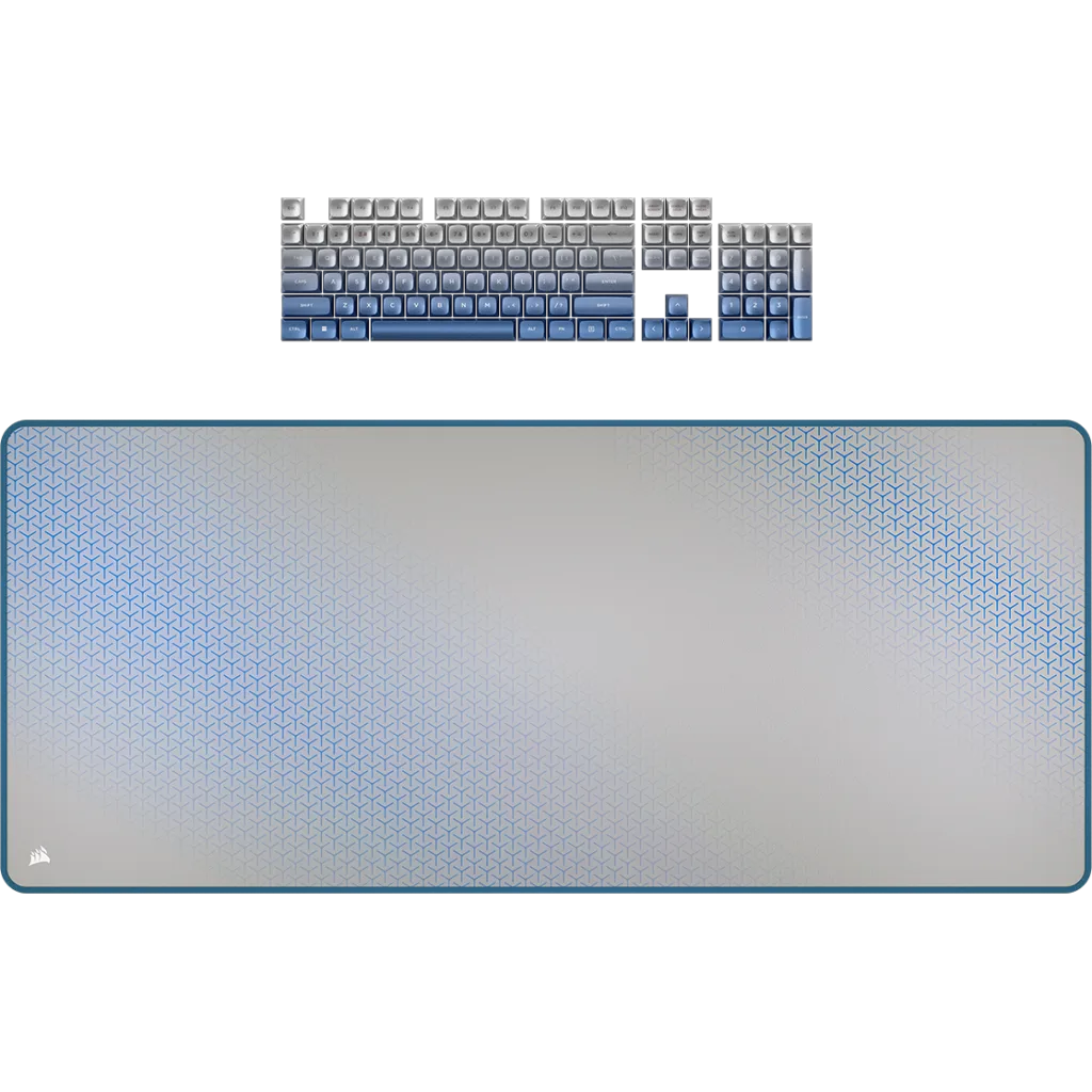 Keycaps and Mouse Mat Bundle - Steel Azure