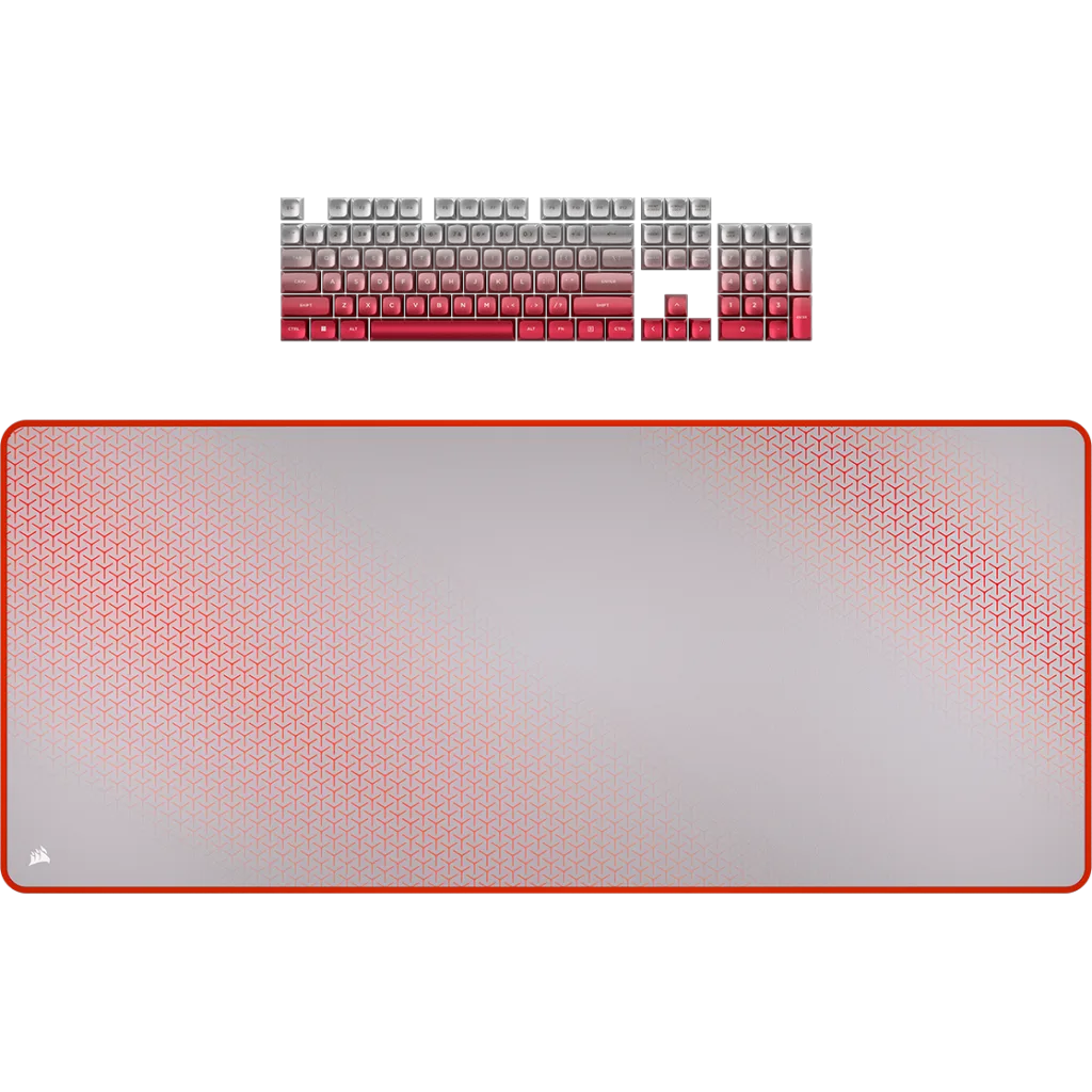 Keycaps and Mouse Mat Bundle - Steel Crimson