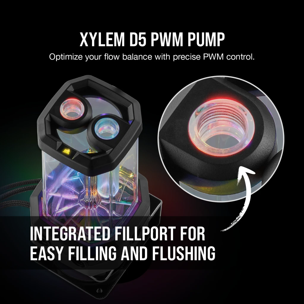 Hydro X Series XD5 RGB Pump/Reservoir Combo Hydro X Series XD5 RGB Pump/Reservoir Combo