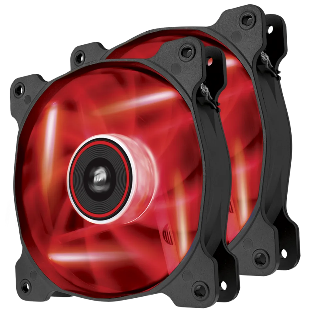Air Series™ SP120 LED Red High Static Pressure 120mm Fan Twin Pack