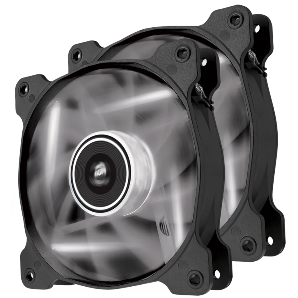 Air Series™ SP120 LED White High Static Pressure 120mm Fan Twin Pack