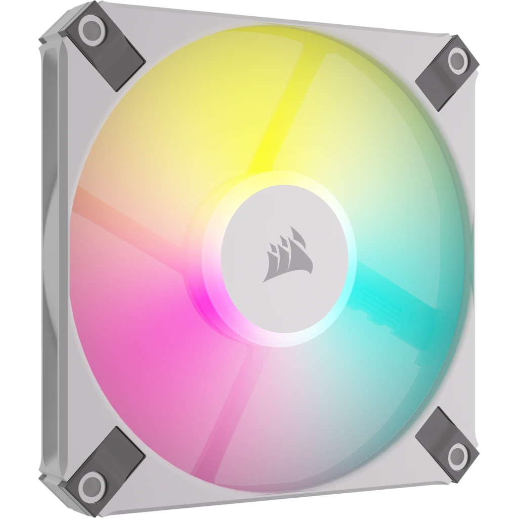 iCUE AF120 RGB SLIM 120mm PWM Fluid Dynamic Bearing Fan — White Single Pack