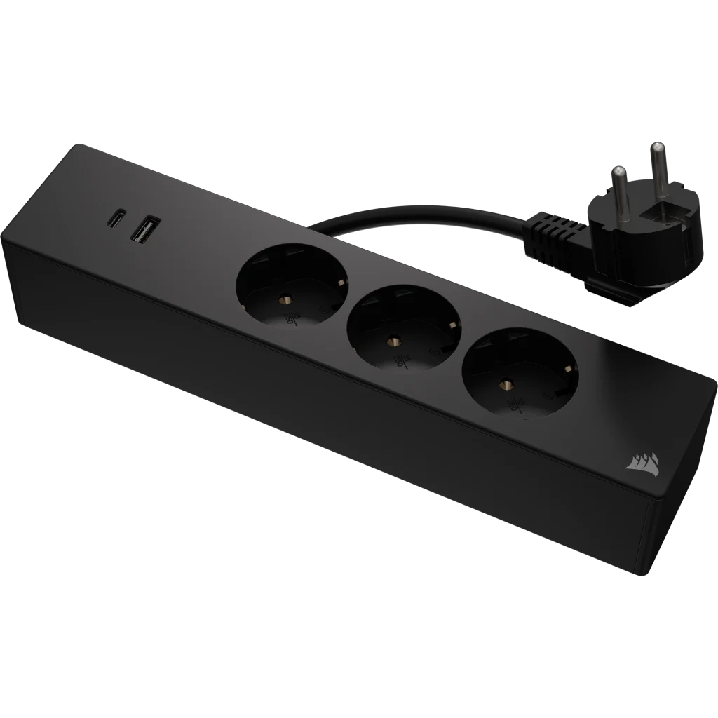 Platform:6 On-Desk 3-Port Power Strip & Mounting Hardware (EU)