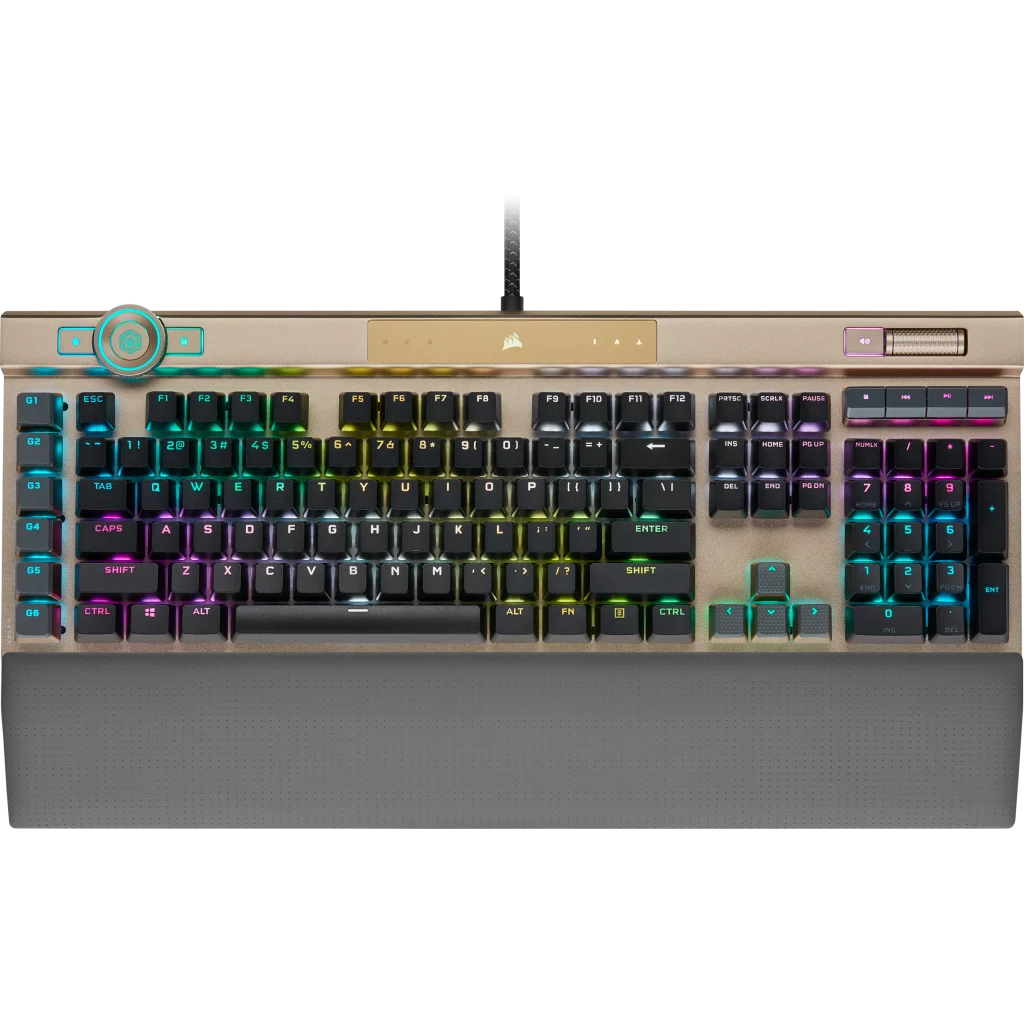 K100 RGB Optical-Mechanical Gaming Keyboard - Midnight Gold