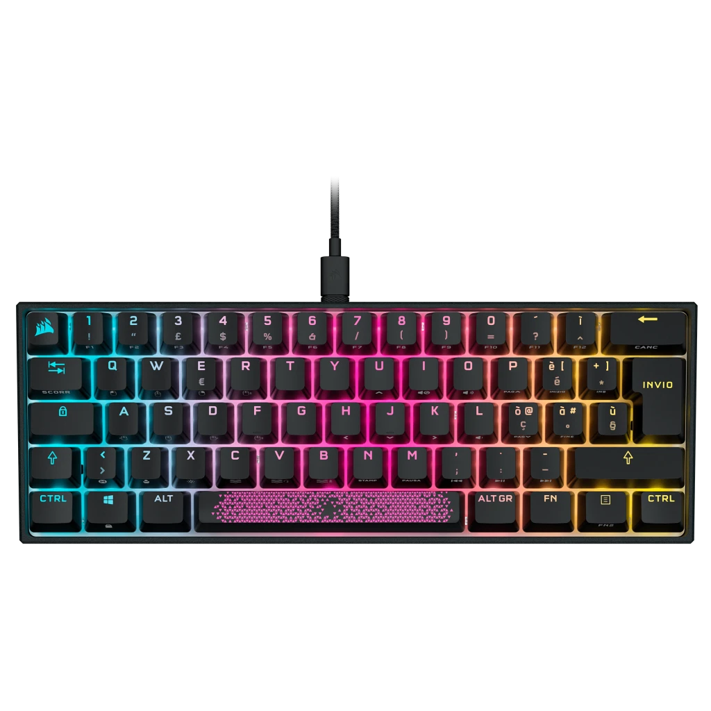 K65 RGB MINI 60% Mechanical Gaming Keyboard — CHERRY MX Red — Black (IT)