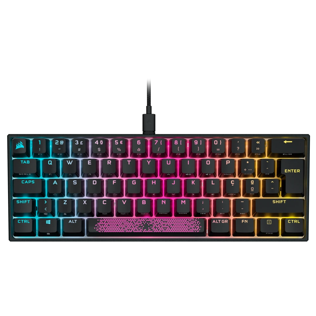 K65 RGB MINI 60% Mechanical Gaming Keyboard — CHERRY MX Red — Black (PT)