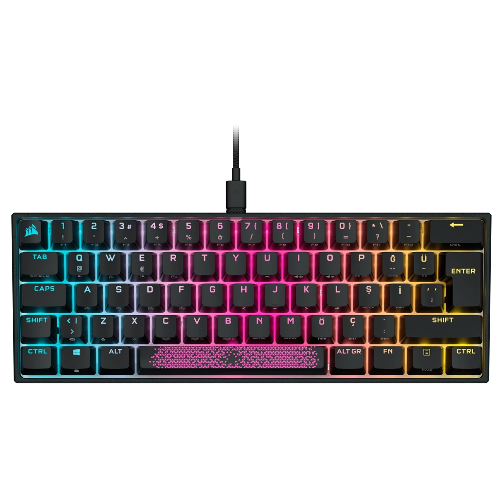 K65 RGB MINI 60% Mechanical Gaming Keyboard — CHERRY MX Red — Black (TR)