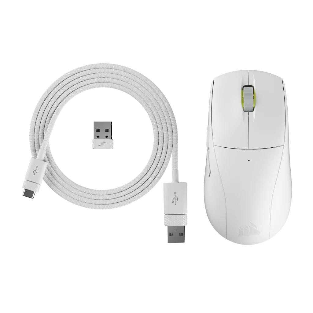 white wireless usb mouse
